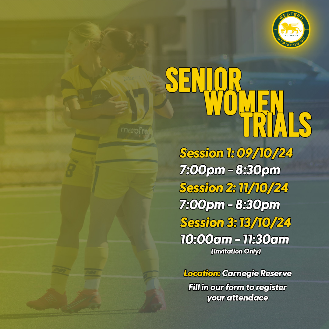 Senior Women's Trials - Western Strikers Soccer Club | Adelaide SA